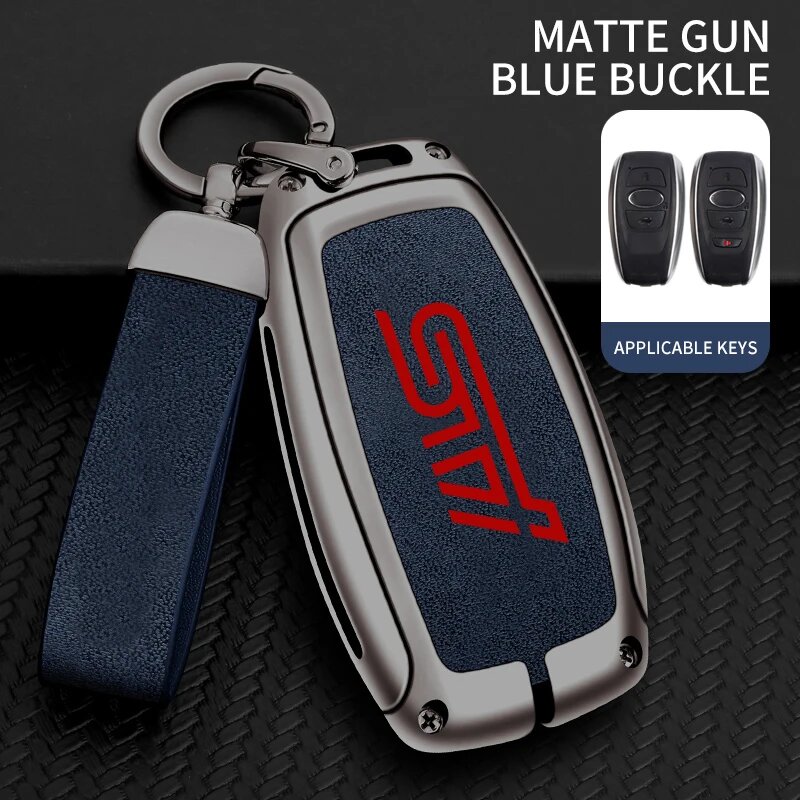 Автомобильный чехол для ключей из цинкового сплава, сумка для Subaru STI Brz Wrx Xv Gun Black Blue