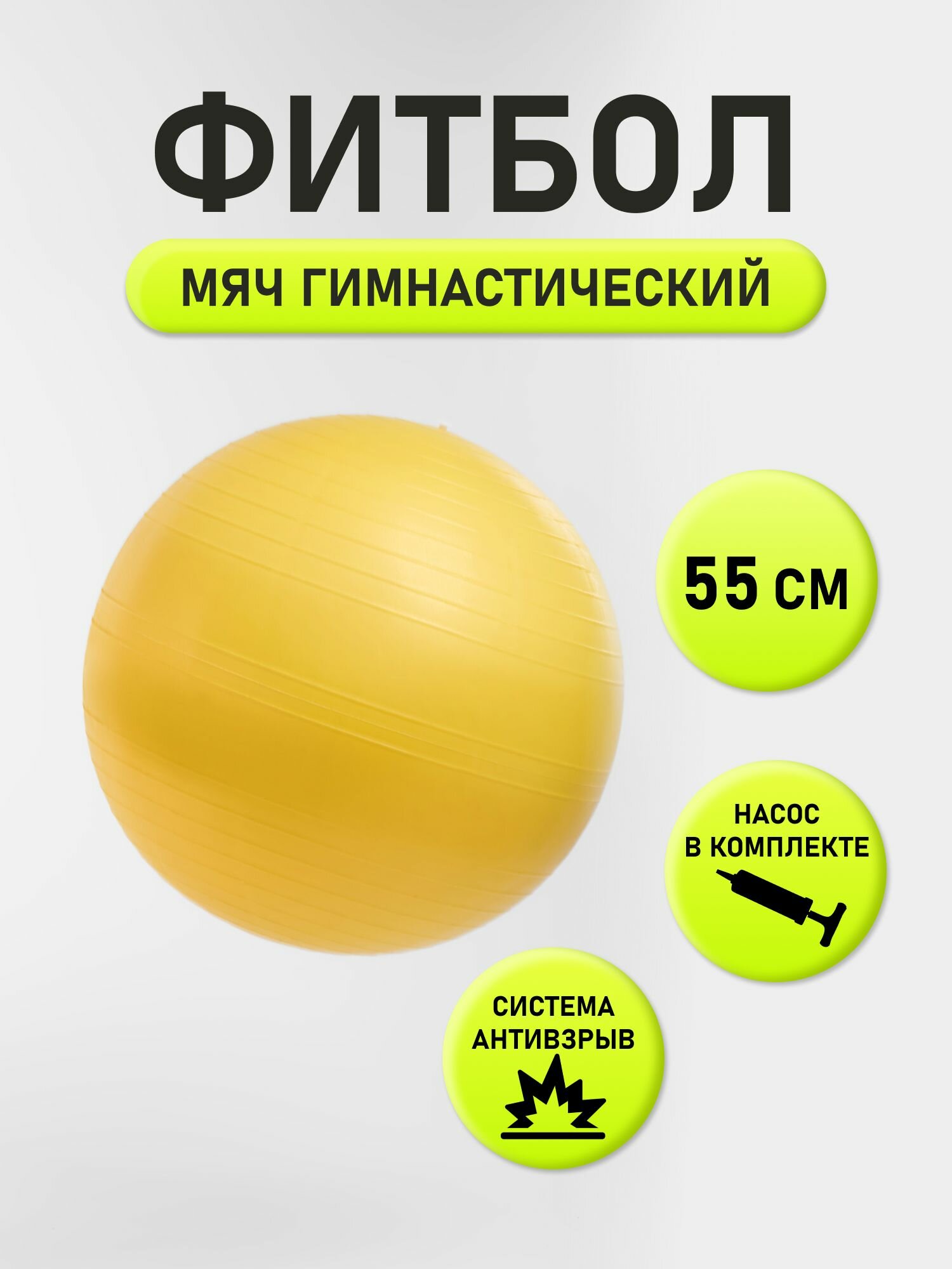 Мяч для лечебной физкультуры с насосом М-255