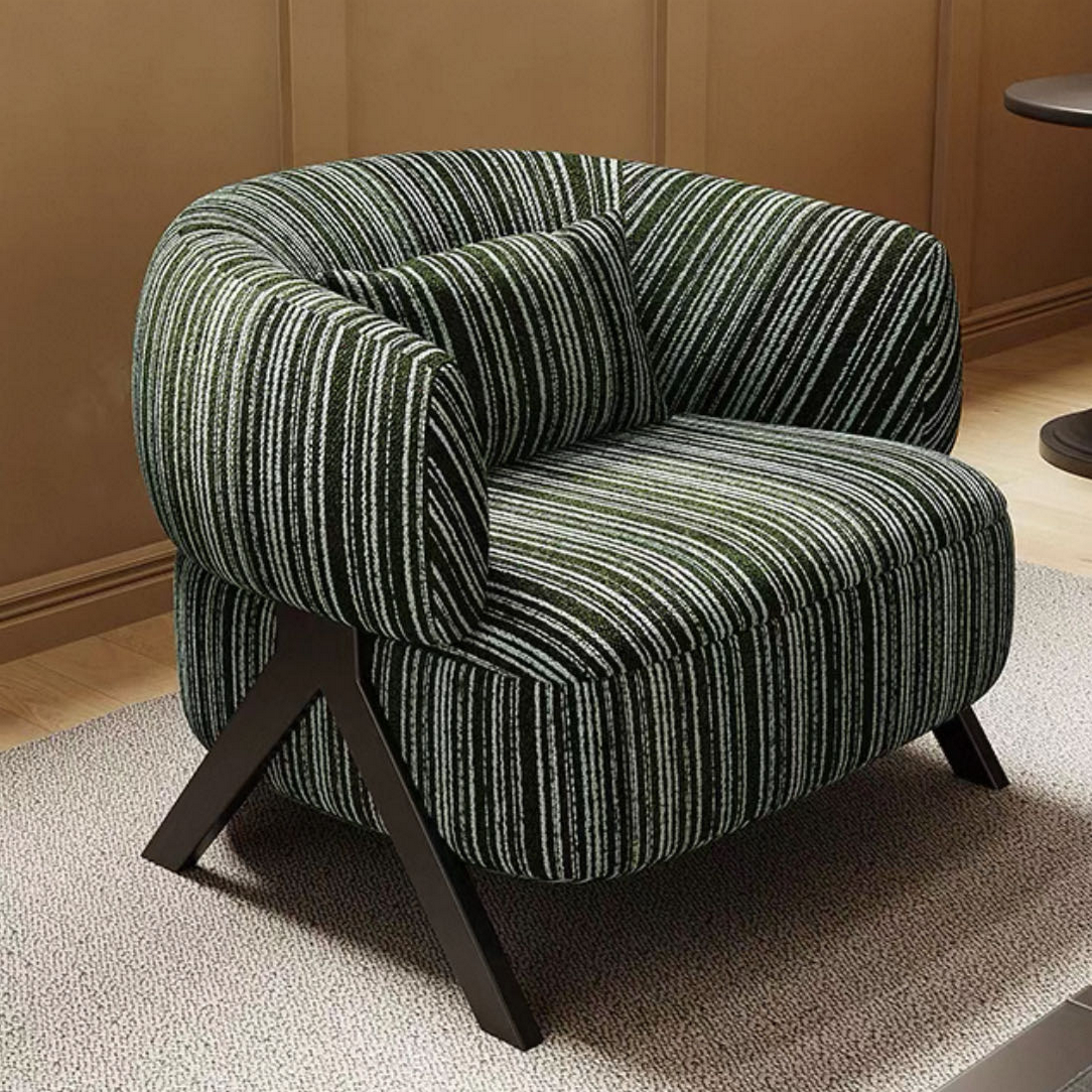 Интерьерное мягкое кресло на ножках Trerio (зеленый)