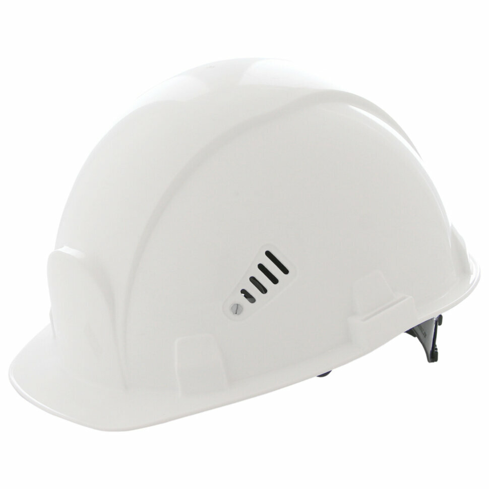 Каска защитная РОСОМЗ СОМЗ-55 Визион, ленточная регулировка, текстильное оголовье, БЕЛАЯ, 78217, 671043