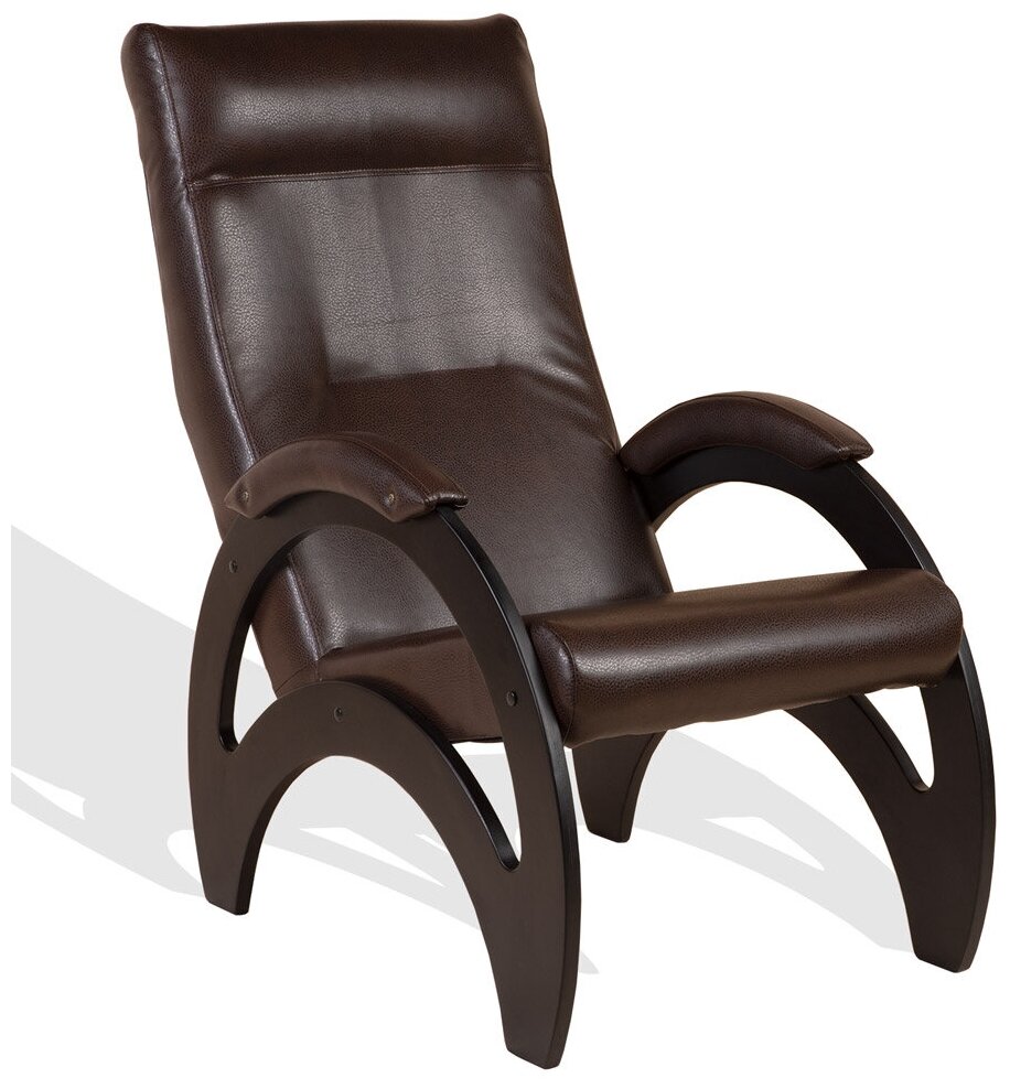 Кресло AVK "Сальса", с мягкими подлокотниками и эргономичной спинкой, экокожа, коричневое