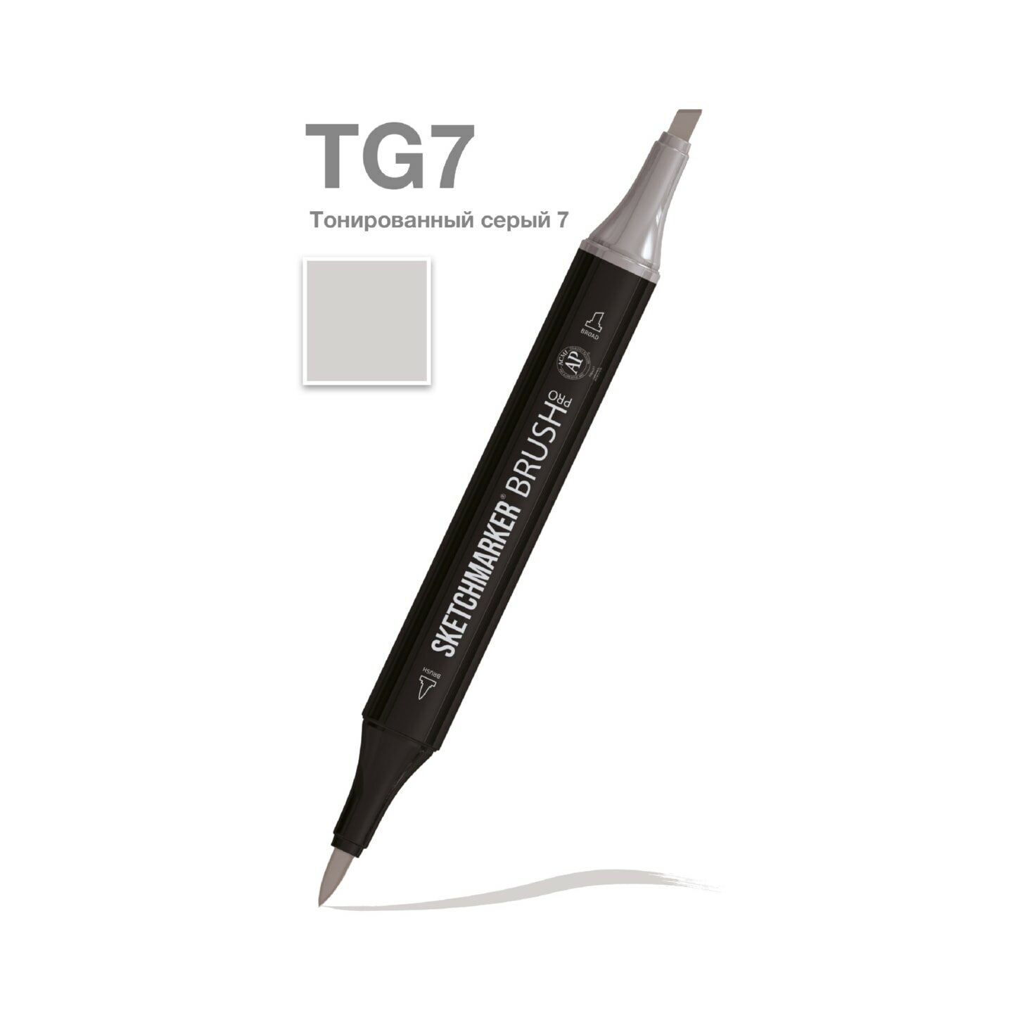 Маркер BRUSH PRO на спирт. основе два пера цв.№TG7 тонированный серый 7