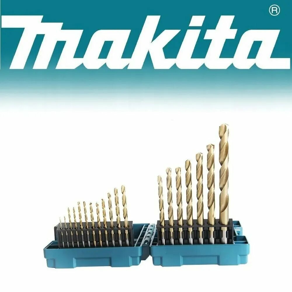 Набор сверл по металлу HSS-TiN, 1.5-10, 19 шт, Economy Makita D-67527