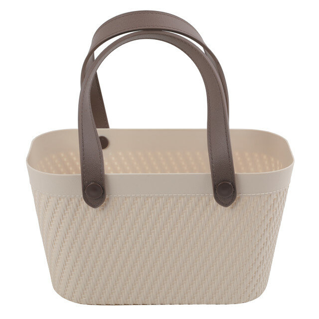 Корзина-сумка TODELIA, 30х15,5х17,3 см, 5,5 л, материал: пластик, ТПР-резина, цвет: бежевый