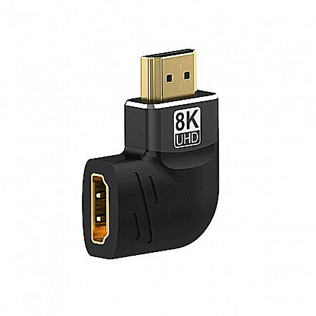 Угловой адаптер 8K HDMI A F в HDMI A F горизонтальный вправо