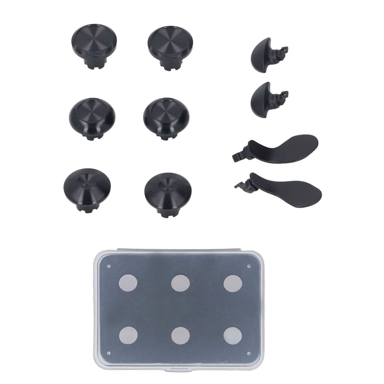 Металлические стики для беспроводного контроллера Edge, кнопки для джойстика из нержавеющей стали с лепестками, черные сменные детали для индивидуального гейминга