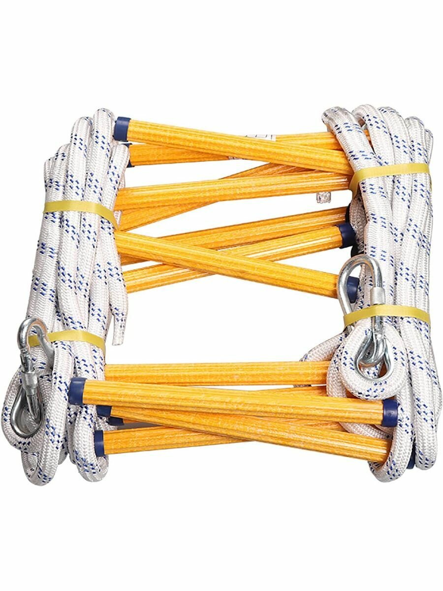 Веревочная лестница для эвакуации при пожаре, прочная и многоразовая.