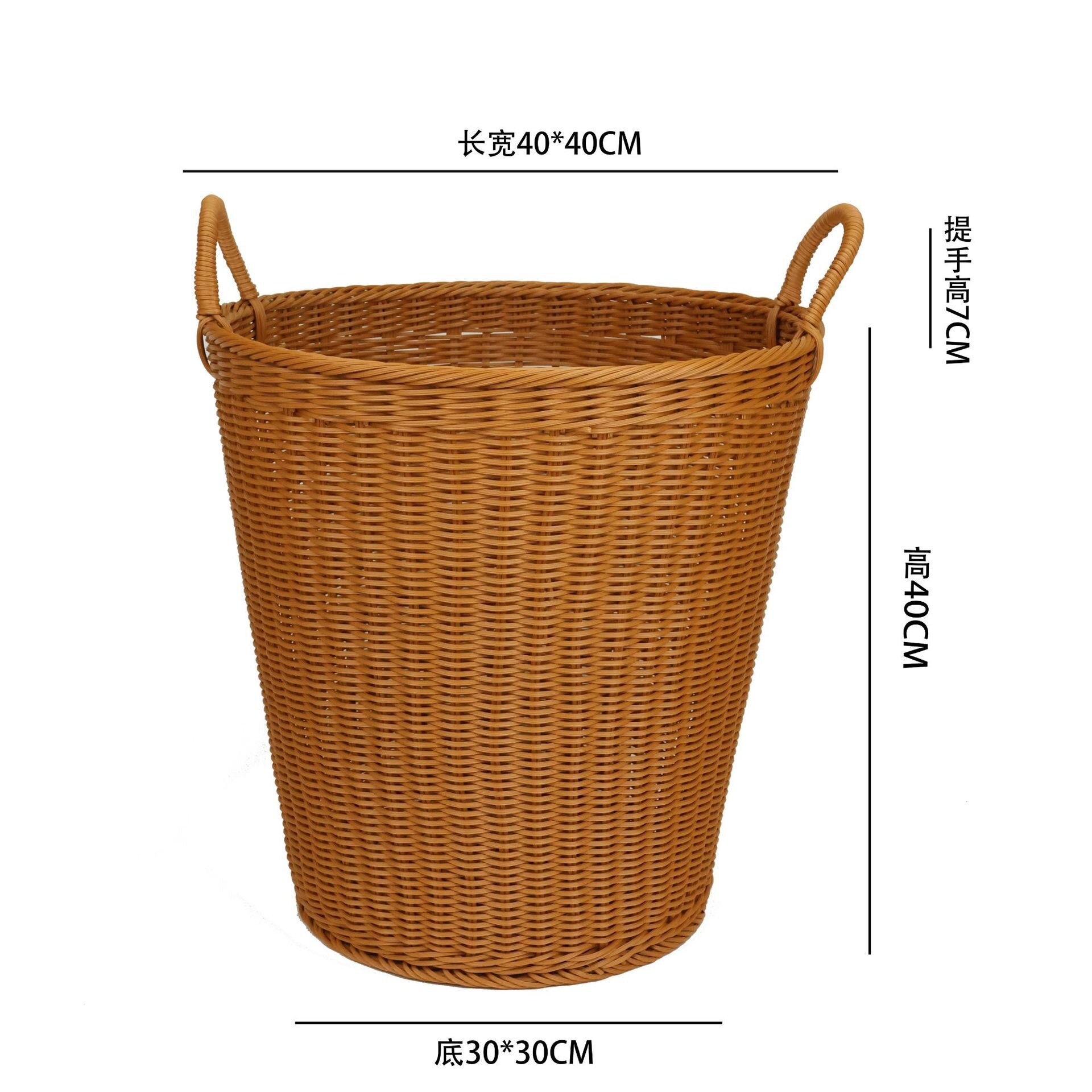 Используется для хранения игрушек, Корзина для белья, Искусственный ротанг, 40x40x47cm