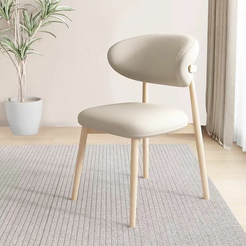 Стул, скандинавский стиль, натуральный дерево, текстиль/искусственная кожа