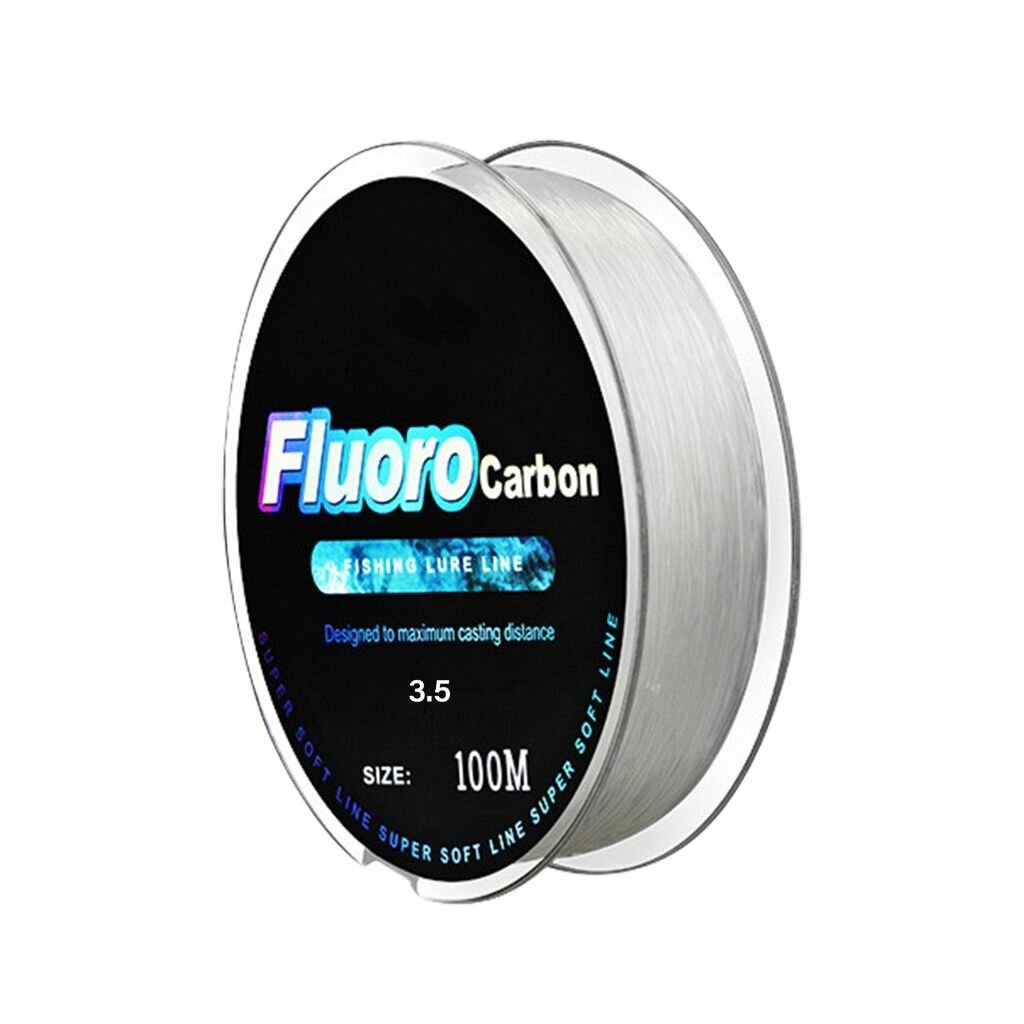 Рулон 100 метров капроновой нити белого цвета-№ 3,5