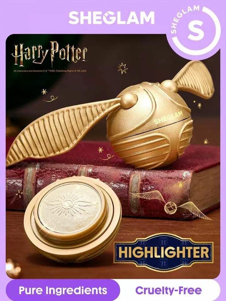 Хайлайтер Harry Potter X SHEGLAM Golden Snitch Highlighter，Перламутровый трехмерный