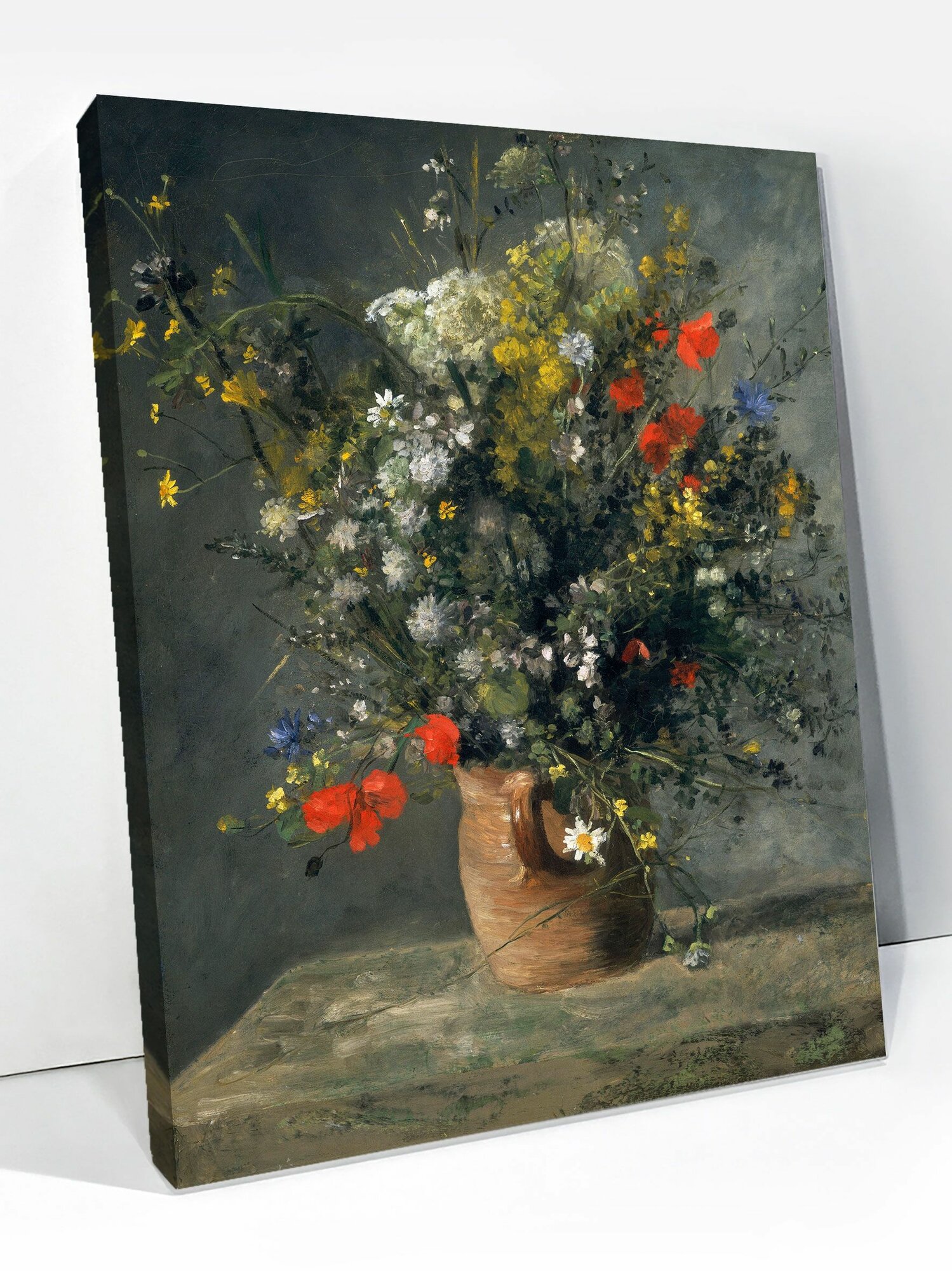 Картина Огюст Ренуар Цветы в вазе на холсте 30х40см