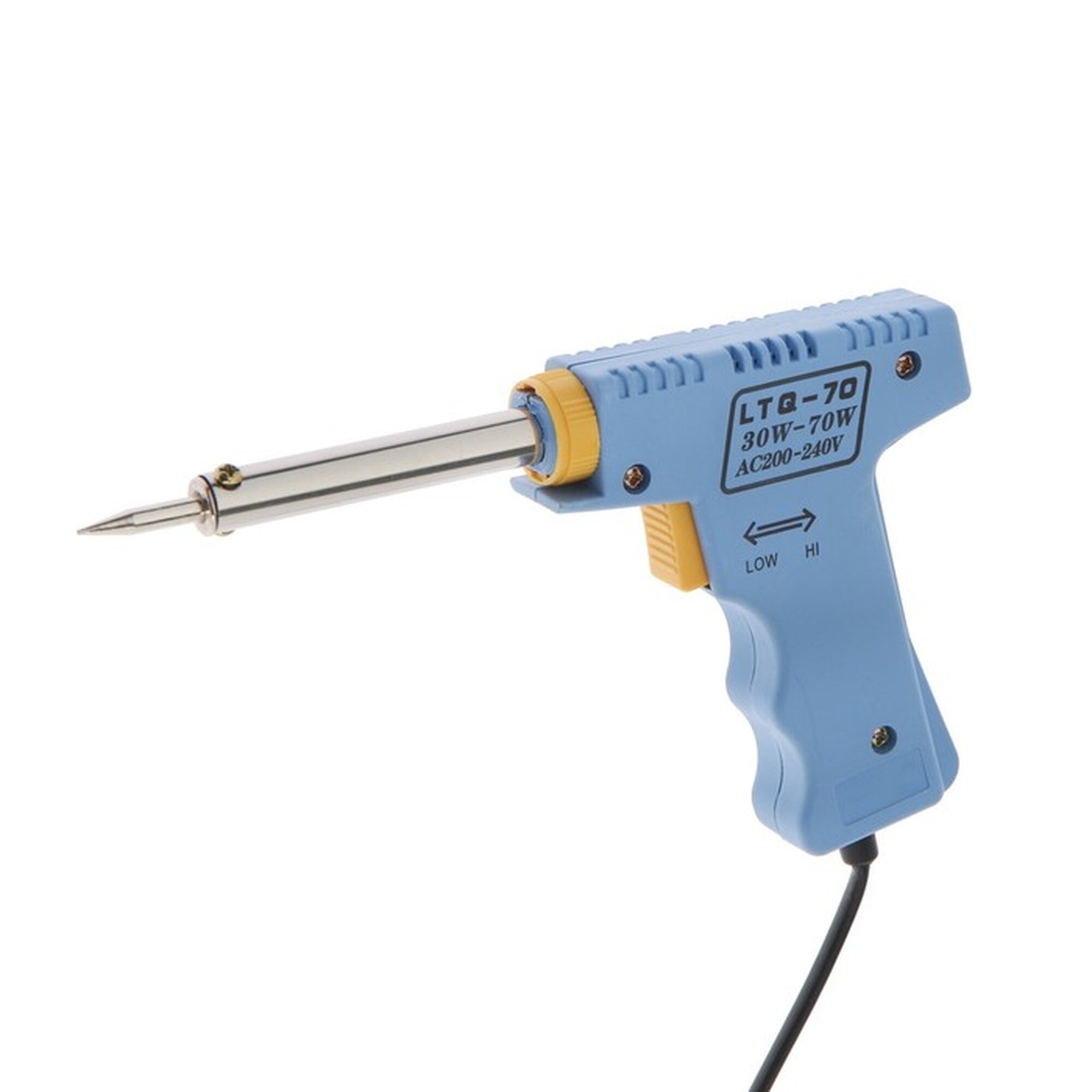 Паяльник-пистолет с регулировкой мощности тундра, 30-70Вт, 220 В