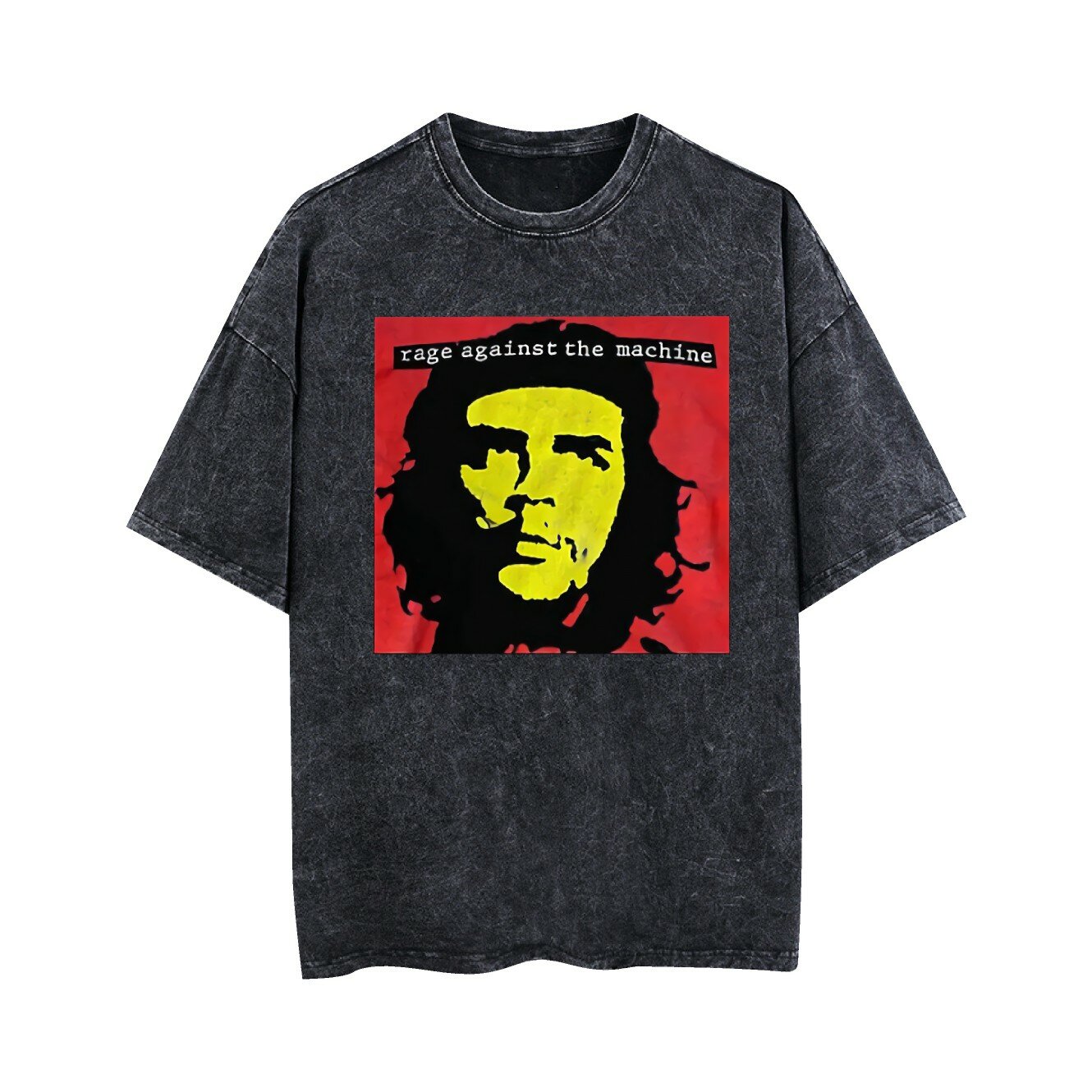 Ретро-футболка Rage Against The Machine Che Guevara Черный ретро-костюм с коротким рукавом