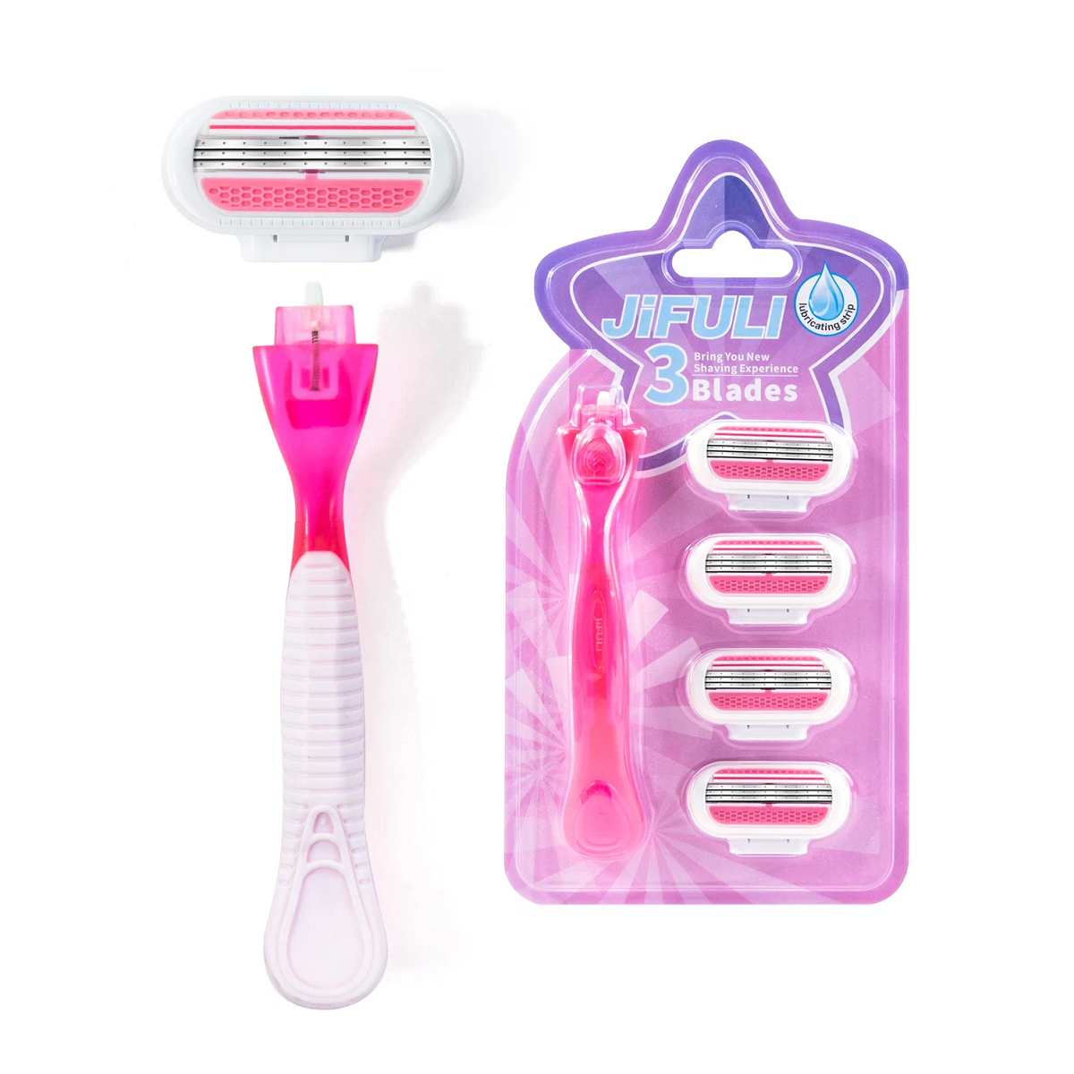 1 ручка + 4 лезвия. женского безопасные бритвенные, для удаления волос в области бикини (для красоты) бритвенных лезвий
