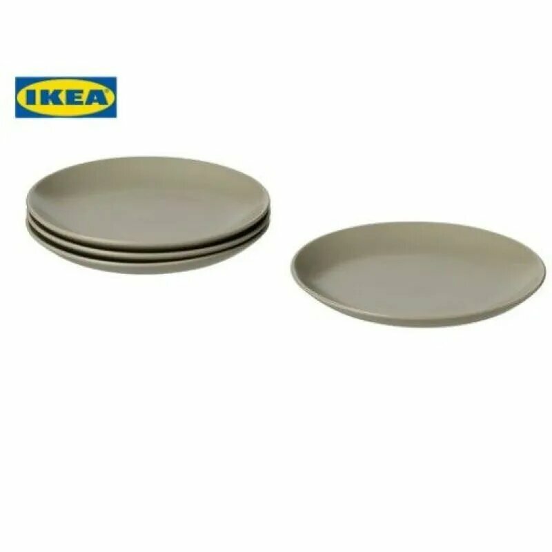 IKEA Набор тарелок 20 см 4 шт салатовый
