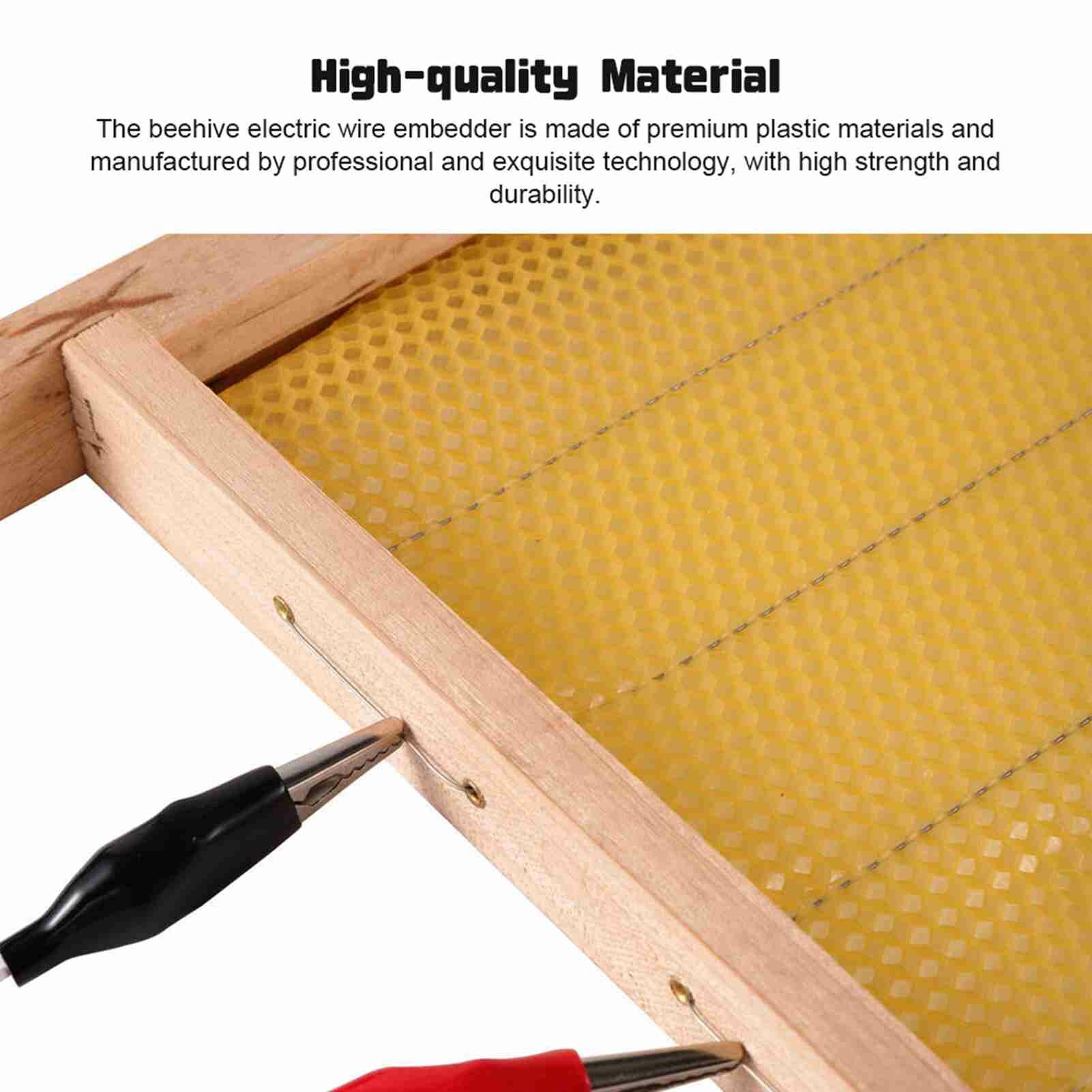 Электрический аппарат для заделки улья мощностью 60 Вт, устройство для заделки проволоки в восковой фундамент для пчеловодства, компактный и портативный инструмент для пчеловода с питанием 12 В постоянного тока для легкой заделки проволоки