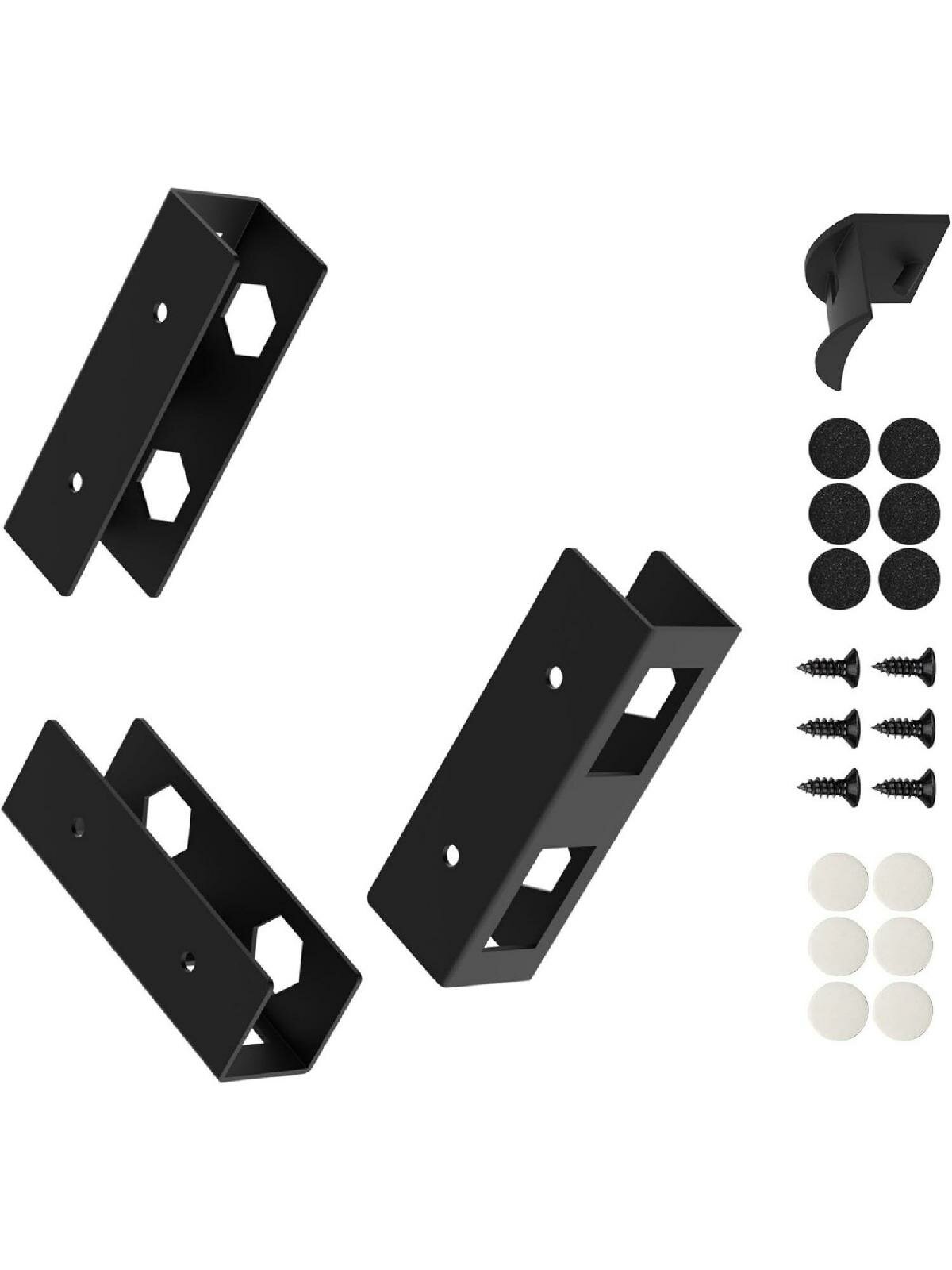 Heavy Duty Under Desk Laptop Bracket with Mounting Screw Space Saving Holder Desktop Laptop Storage Shelf for Notebook