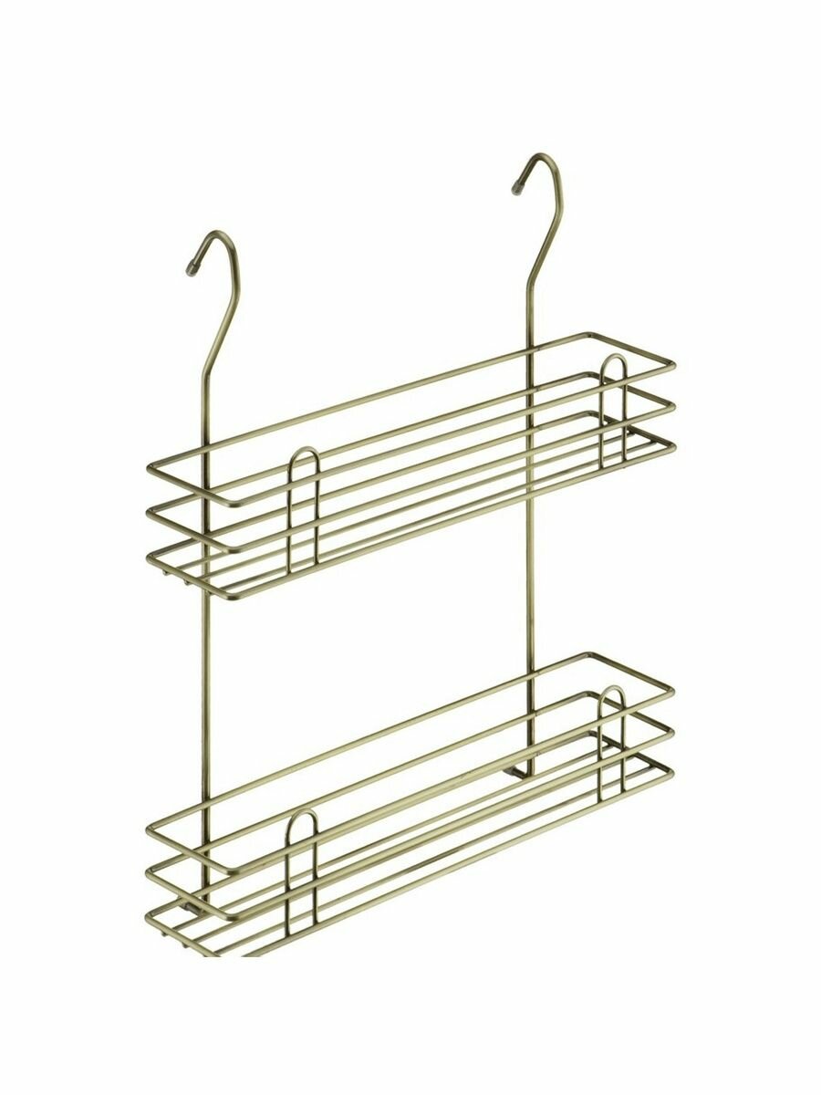 Полка на рейлинг двойная для специй (бронза)