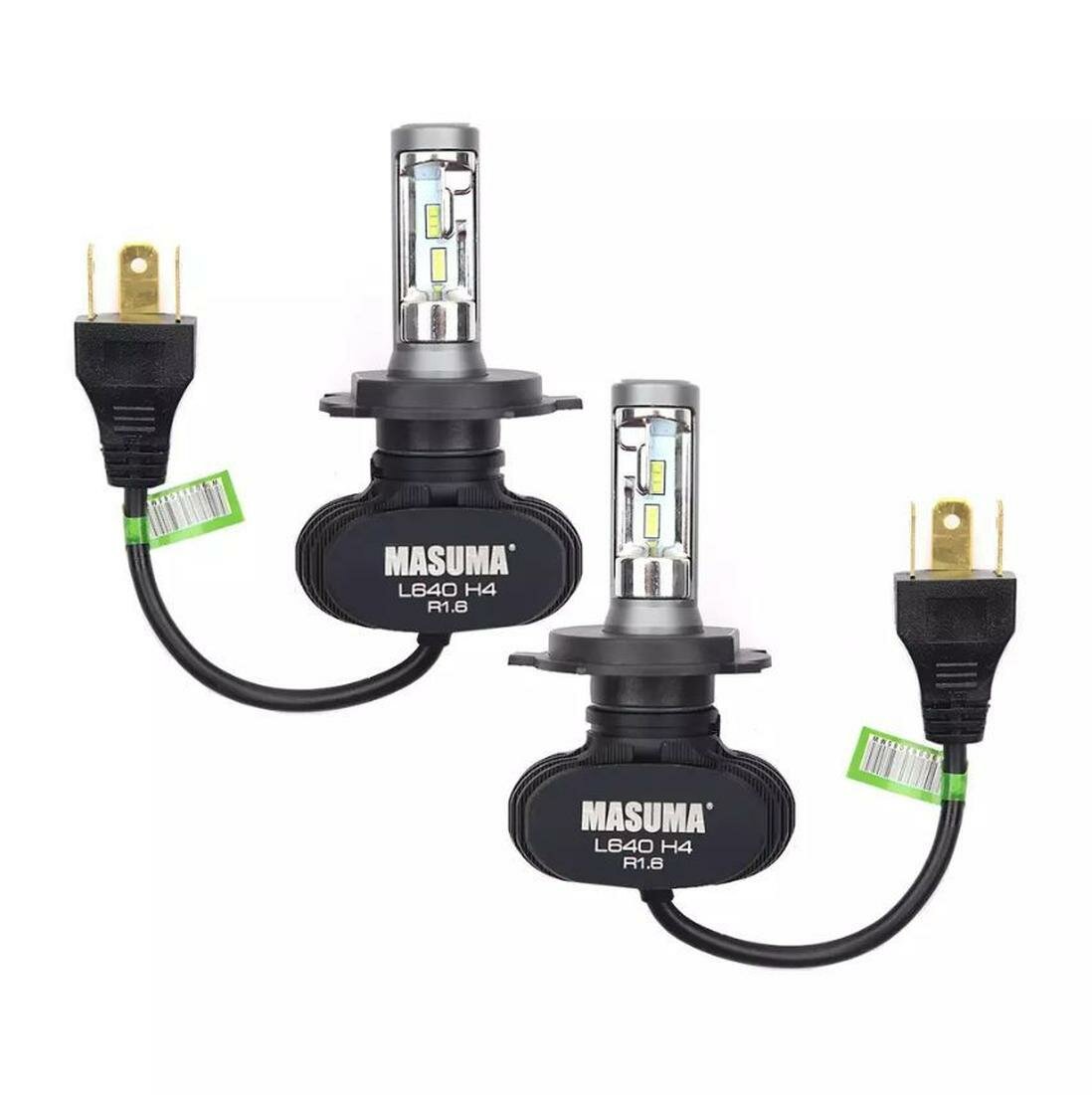 Masuma лампы светодиодные led h4 6000k 4000lm p43t, комплект 2шт l640
