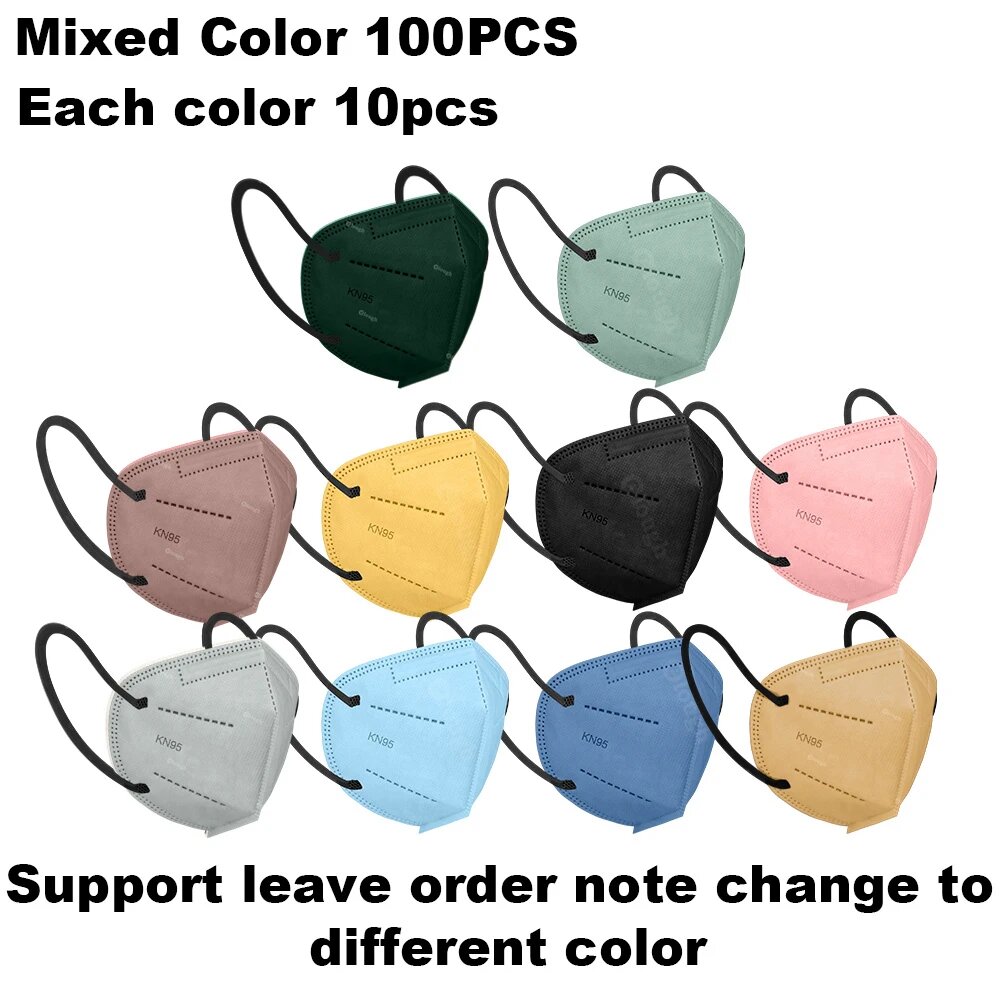 Elough KN95 маски 10 шт. 100Pcs mix color