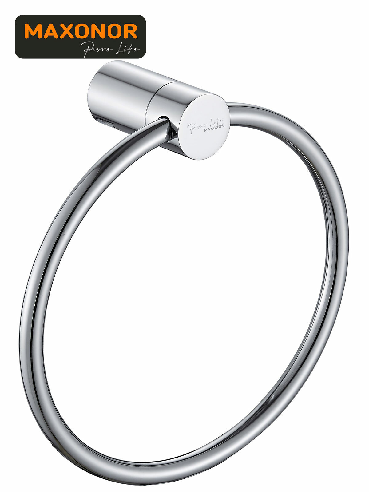 Держатель для полотенец в ванную Maxonor SHADE PL1704 кольцо, хром Латунь