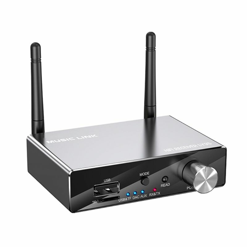 Цифро-аналоговый преобразователь 6-в-1 BT 5.3 приемник-передатчик оптический коаксиальный AUX RCA USB TF DAC беспроводной аудио адаптер - версия без батареи