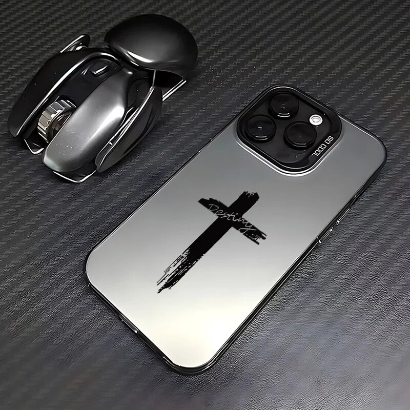 Черный чехол для iPhone XR с крестом