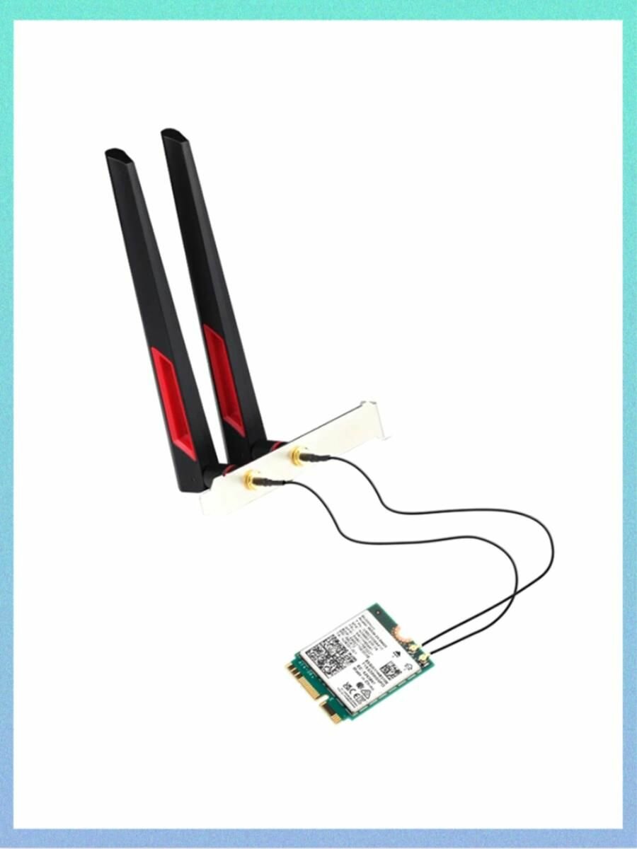 H3Steadfast-Для BE200 WiFi 7 M.2 Bluetooth 5.4 BE200NGW 2,4G/5G/6ГГц беспроводной адаптер сетевой карты с антеннами (10Dbi)