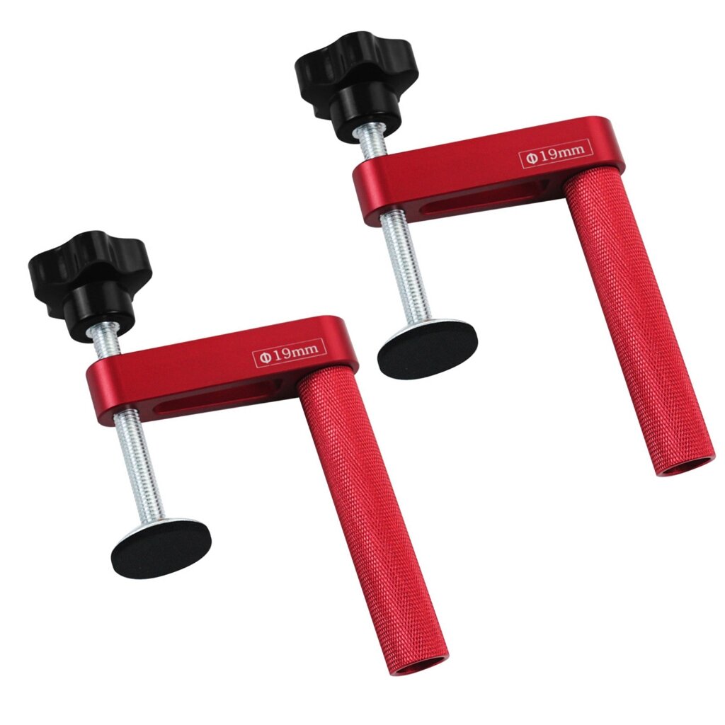 Алюминиевые зажимы для верстака, отверстия 19мм/20мм, регулируемые для деревообработки