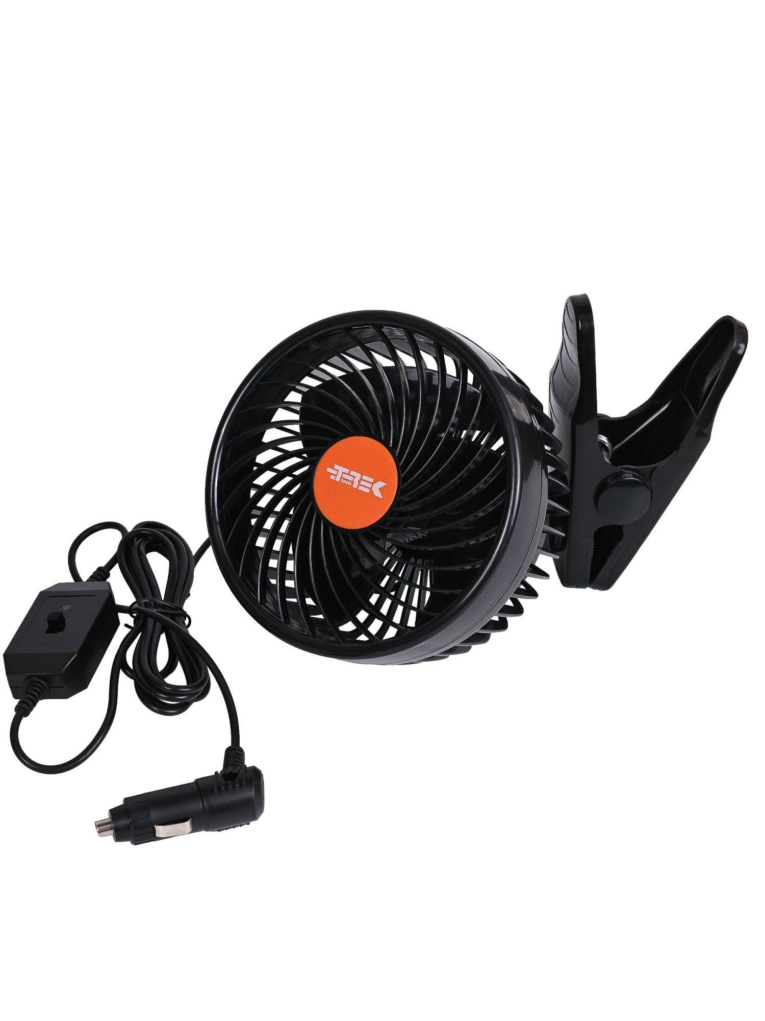 Вентилятор автомобильный TREK Т-604 24V, 6", 13Вт (прищепка) одинарный