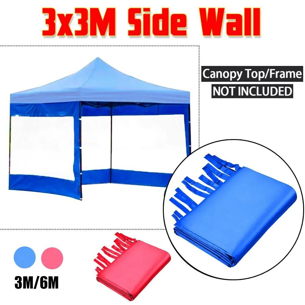 Тент для лобового стекла, полупрозрачная, ткань Оксфорд, 3 сторона, водонепроницаемая, 3х3м, синий，Без кронштейна