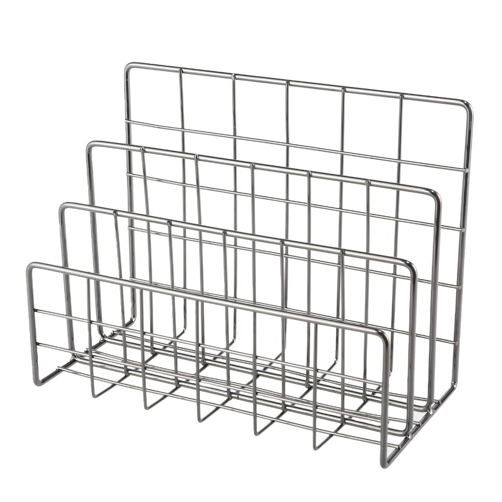 Настольный Держатель для Журналов Металлическая Подставка Для Журналов Органайзер с 3 Отделениями Подставка для Книг Журналов Папок для Блокнотов Документов