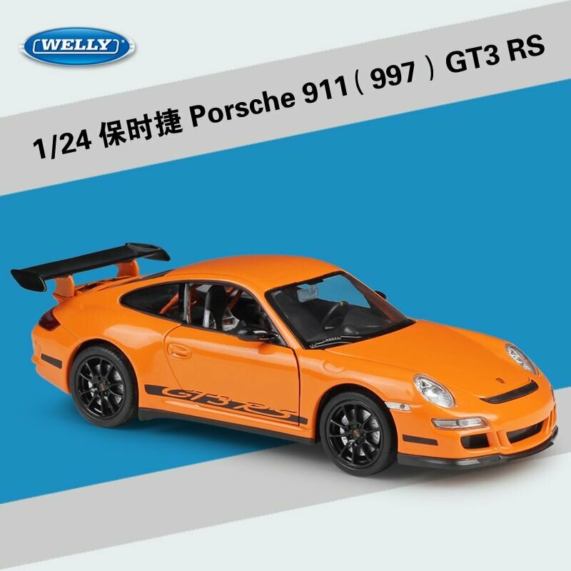 Welly 1:24 Porsche GT3 RS симулятор спортивного автомобиля модель из сплава