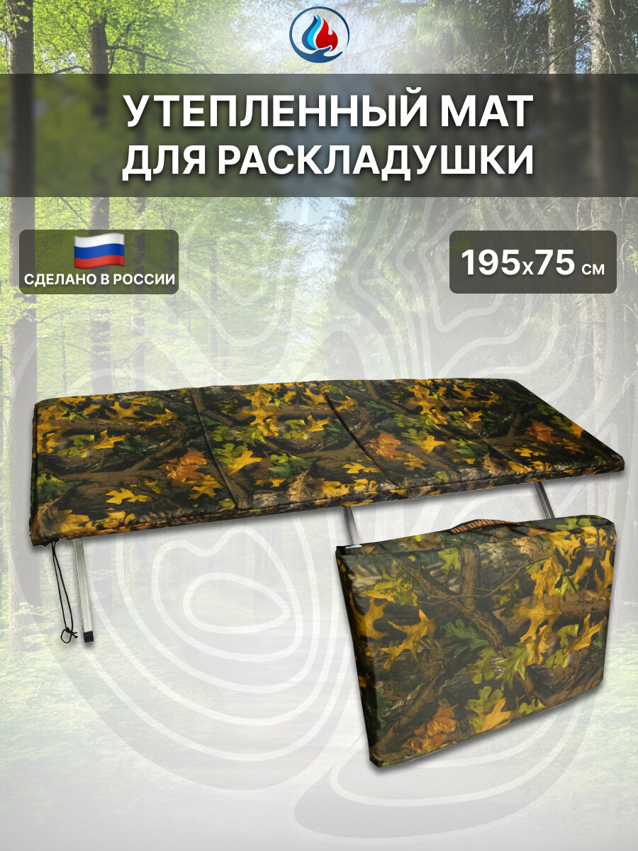 Мат Сибтермо утепленный для раскладушки 195х75 см