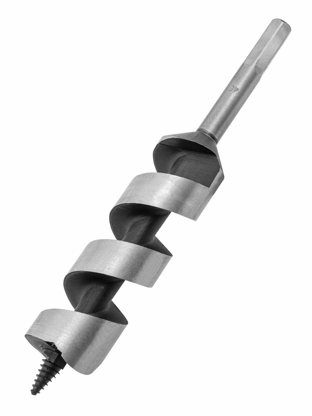 Сверло по дереву шнековое Matrix, 40 х 230 мм, 6-гранный хвостовик, закаленная инструментальная сталь, 70114