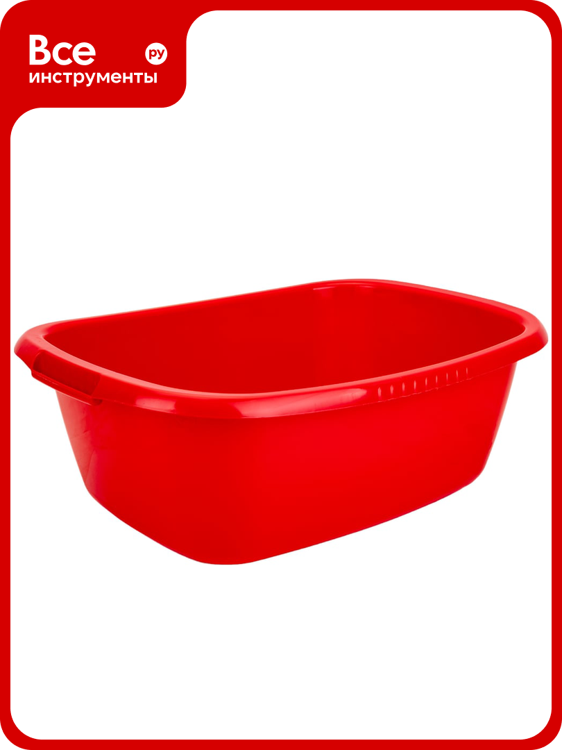 Таз Martika Водолей овальный 32л красный С624КРА, с пищевыми продуктами