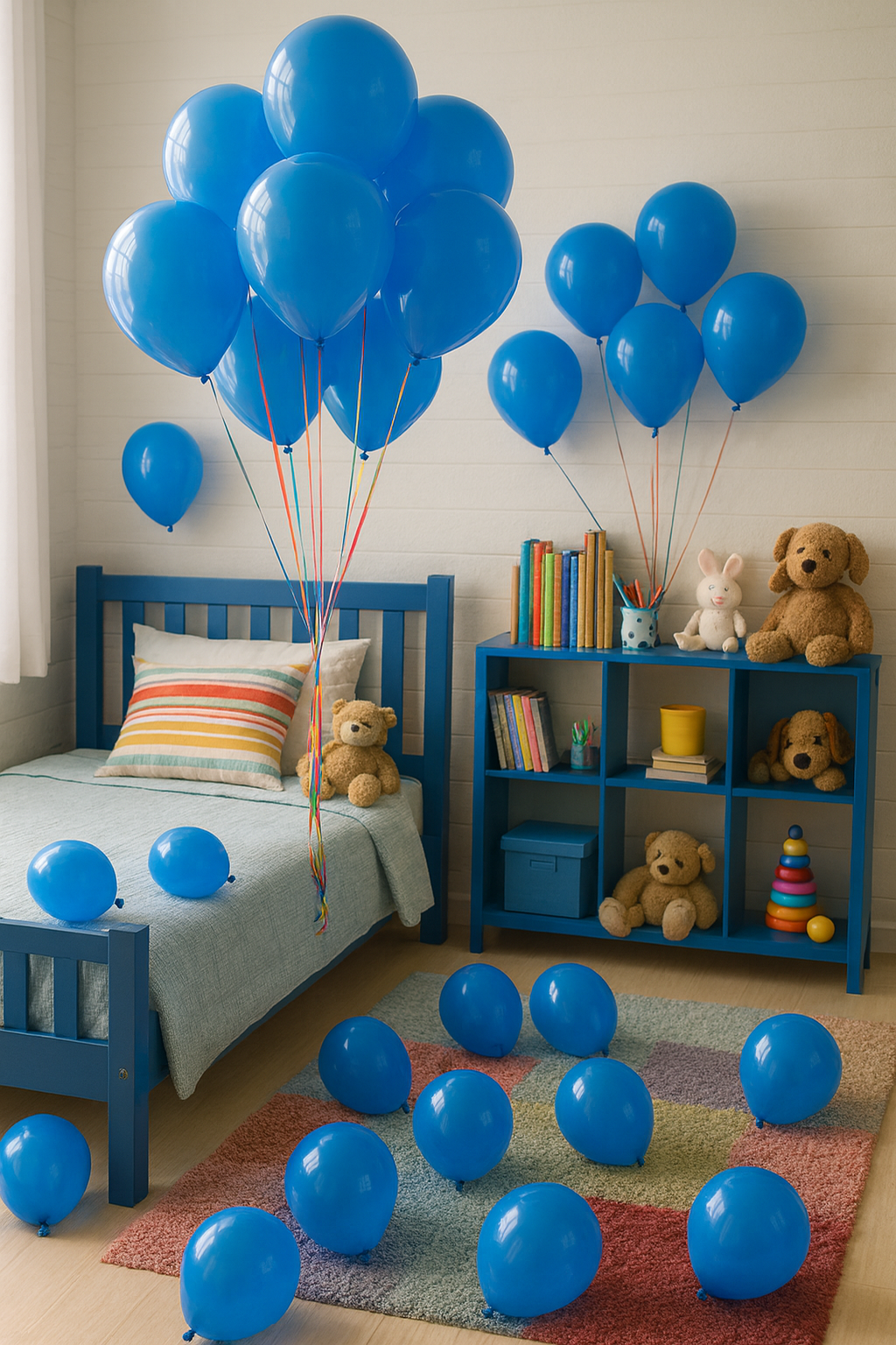 Шар воздушный. Латекс. Форма круглая. Цвет синий. Упаковка 30 шт. Размер 25 см.