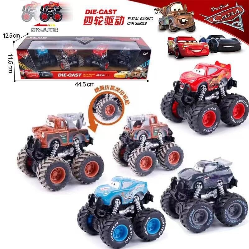 Машинка из мультфильма "Тачки": Молния МакКуин Черная буря, Крутая сестра, Дэниел Металлическая модель, масштаб 1:55