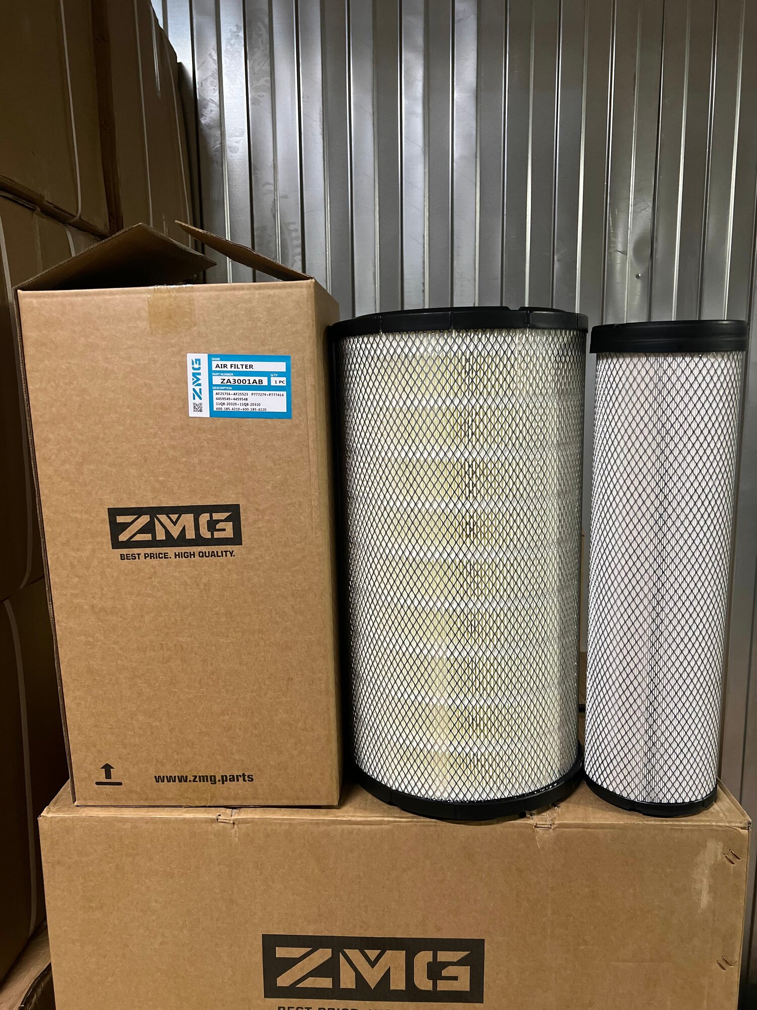 Фильтр воздушный ZMG ZA3001AB, для спецтехники, белый, 1 шт.