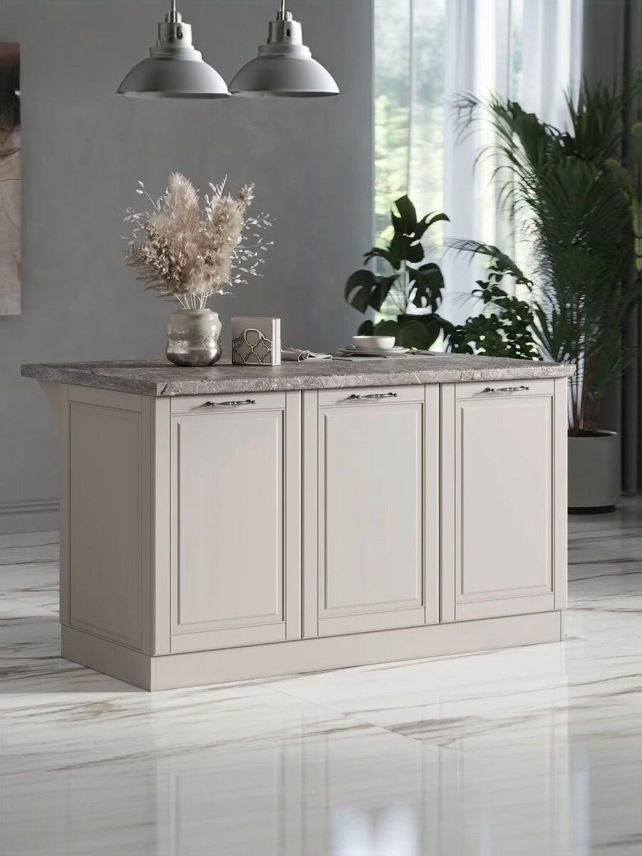 Кухонный остров 1,5 м эмаль Шампань