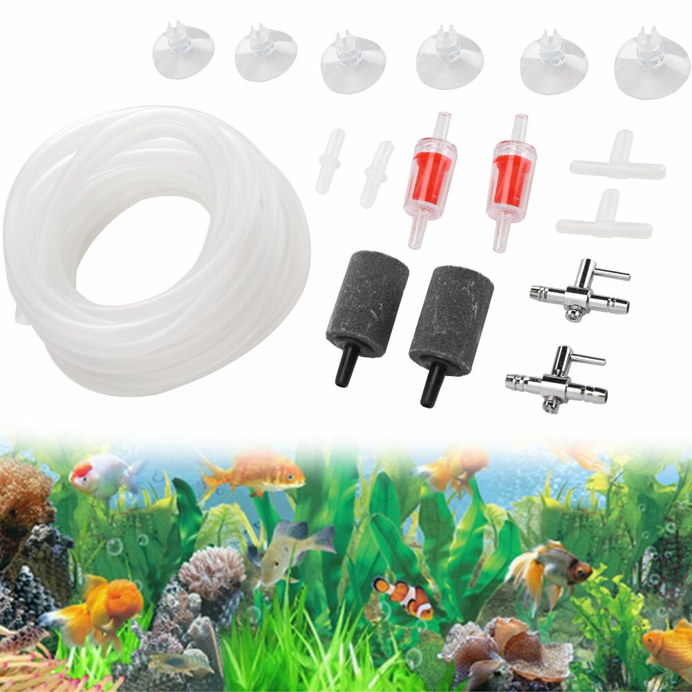 Фитинги для воздушного насоса для аквариума, кислородный компрессор для аквариума, аксессуары, 3-ходовое прямое прямое соединение для комплекта труб 4 мм