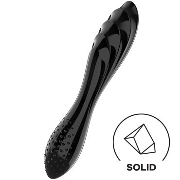 Satisfyer Dazzling Crystal 1, черный Двусторонний фаллоимитатор из стекла