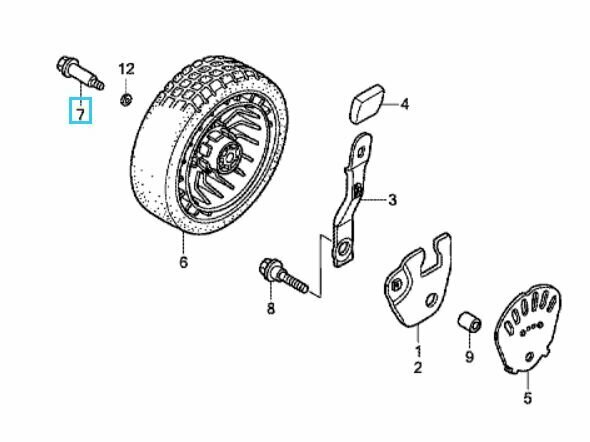 Болт, передн. полуось; Артикул Honda: 90101VG4D00 (Оригинал)