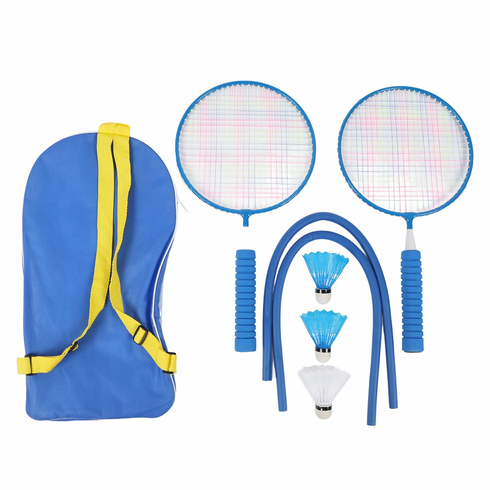 Детский набор для бадминтона, лёгкая ракетка с противоскользящей ручкой, комплект для детей с рюкзаком и воланами