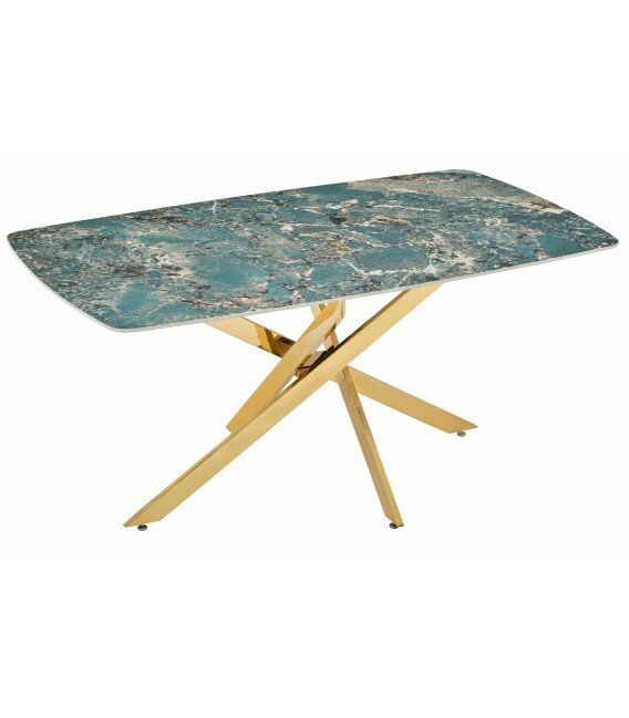 Стол обеденный Элис Рэк DT2850А.1, 160х90х75 см, малахитовый