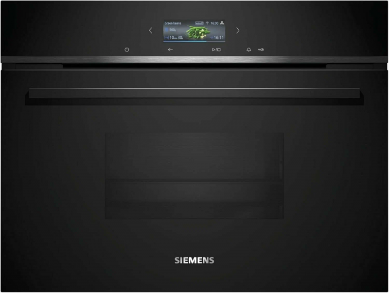 Встраиваемый паровой шкаф Siemens CD714GXB1, черный