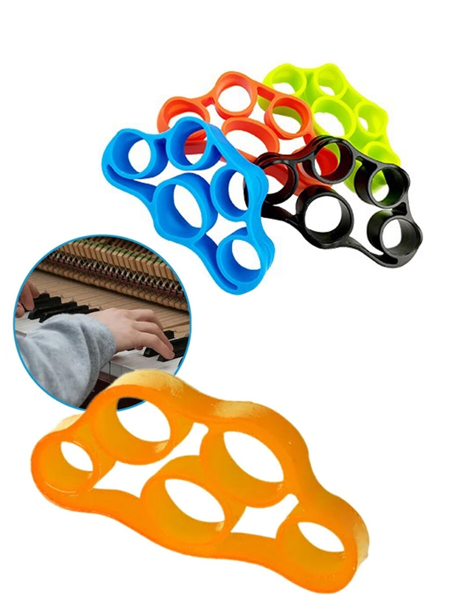 Силиконовый тренажер для рук и пальцев Устройство для укрепления хвата и растяжки пальцев