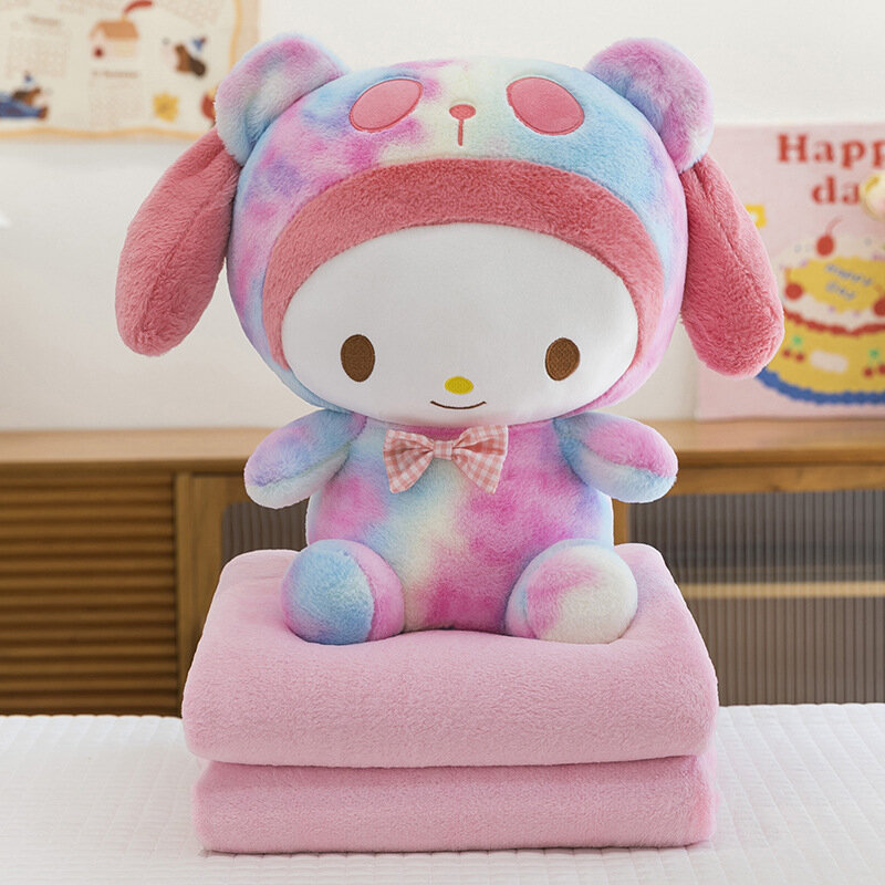 Многофункциональная 3-в-1 плюшевая подушка/одеяло с рисунком из мультфильма для сна в машине/офисе