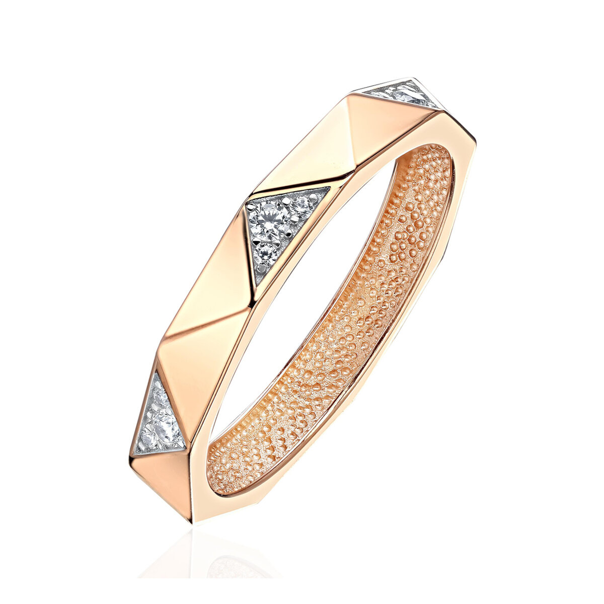 Кольцо, красное золото, 585 проба, бриллиант